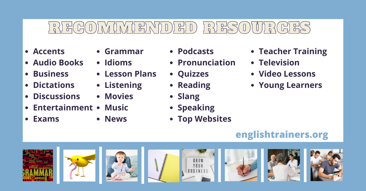 Recommended Resources - English Trainers