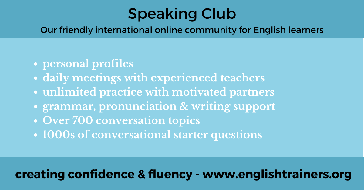 Speaking Club - English Trainers